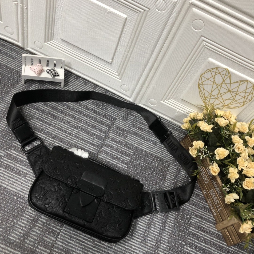 Louis Vuitton S Lock Sling Bag Black For Men, Men's Bags 8.3in/21cm LV ...