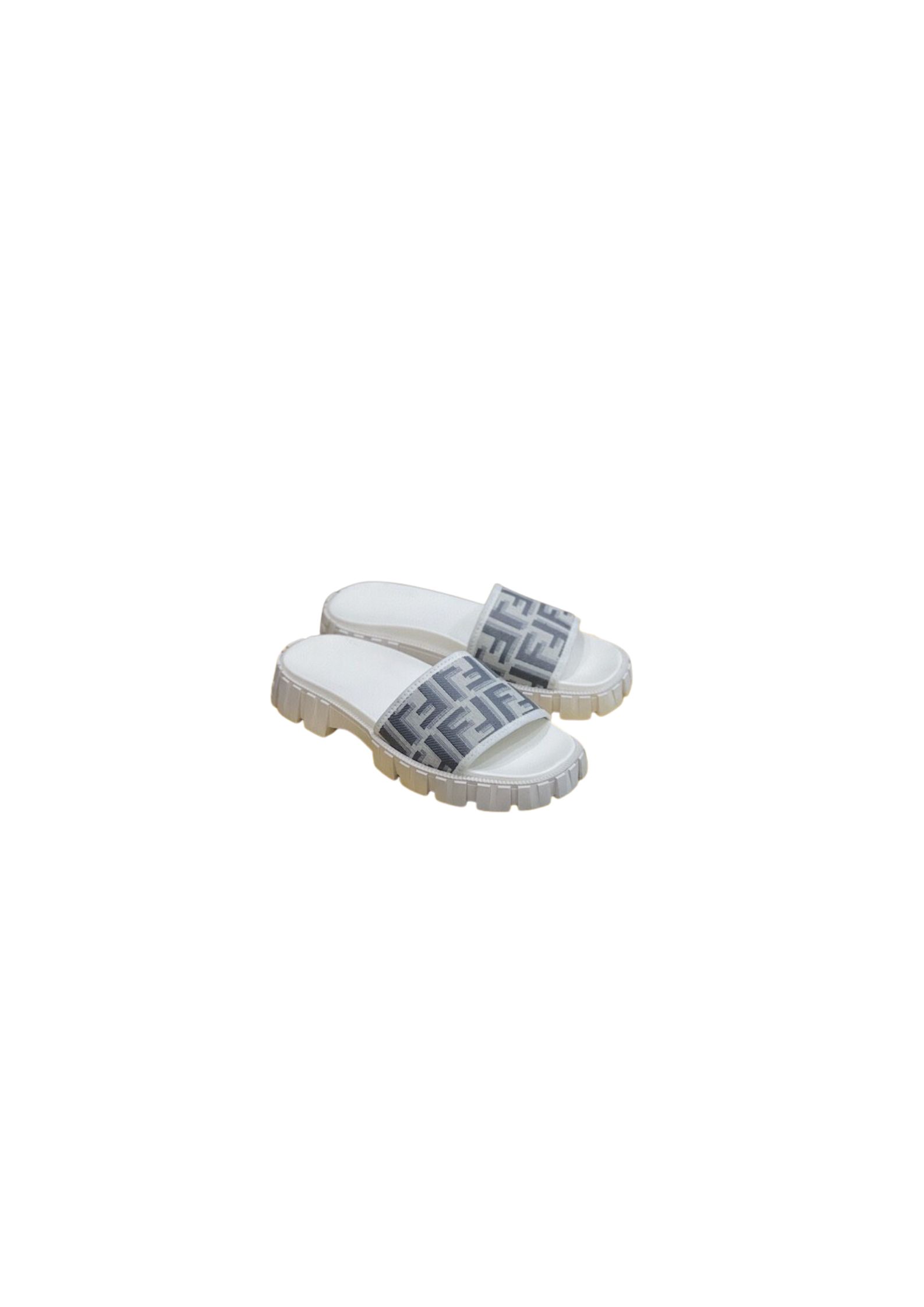 Fendi FF Rubber Slides White For Men - Temafes - The best quality ...