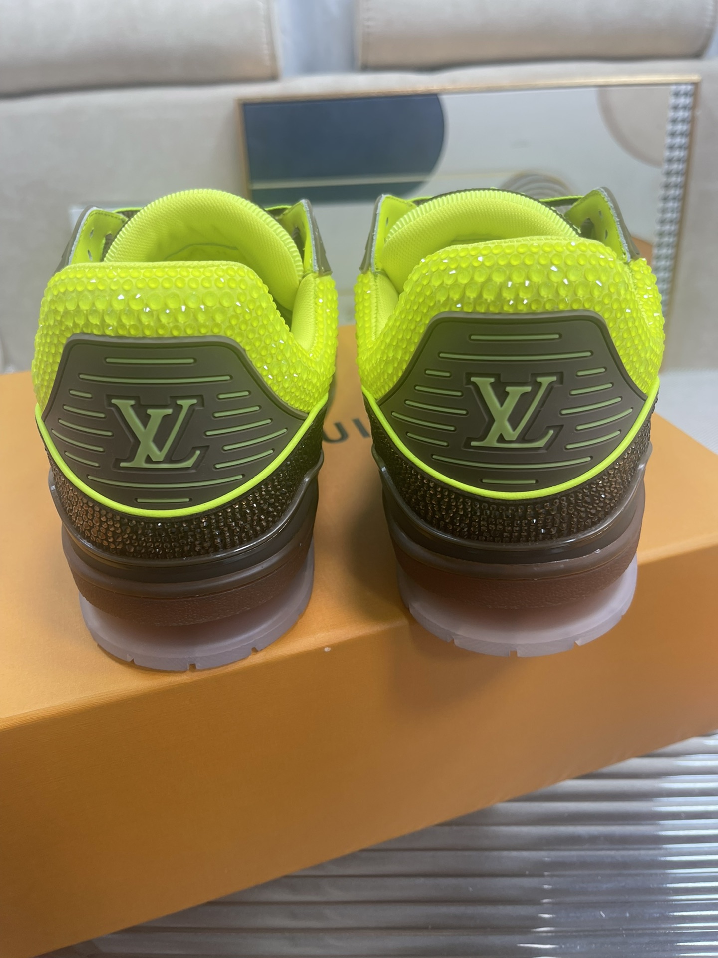 Louis Vuitton Trainer Sneaker LV Yellow For Women - TemafesUS