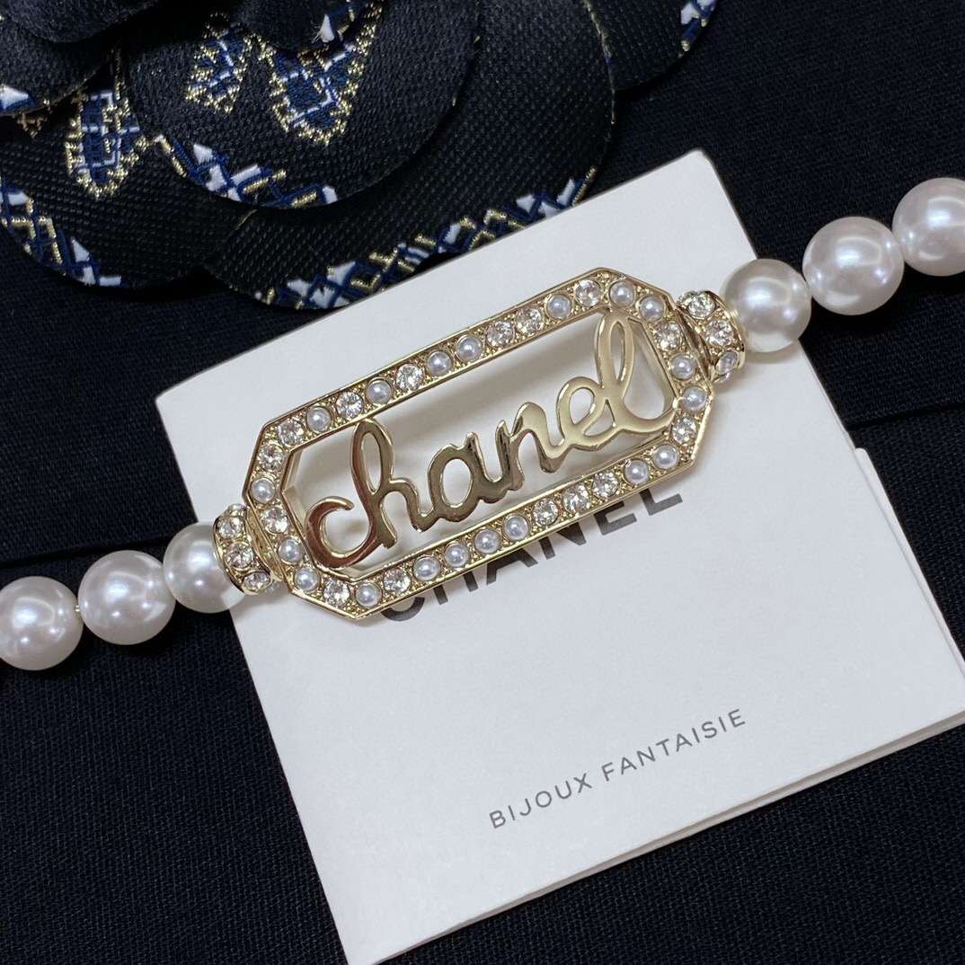 Chanel Letter Necklace White For Women - Temafes - The best quality ...
