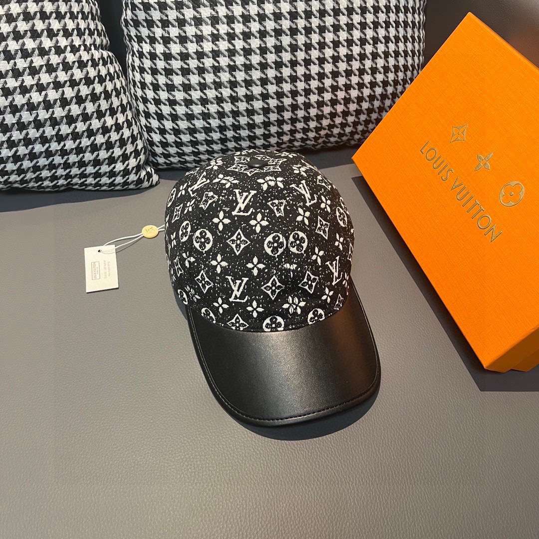 Louis Vuitton Monogram Jacquard Denim Cap Black For Men - Temafes - The best quality products at ...