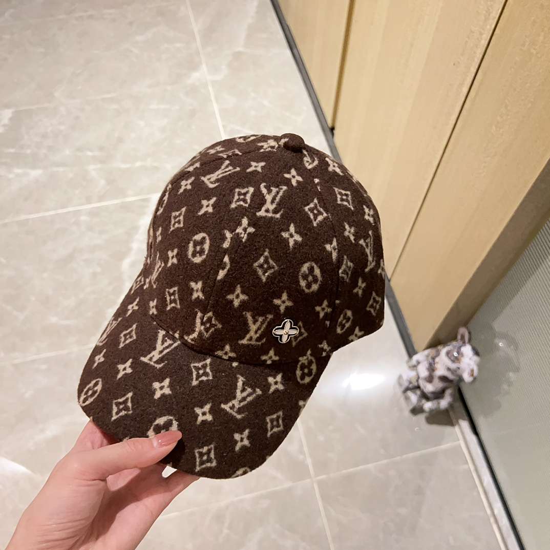 Louis Vuitton Monogram Pattern Cap Brown For Women - Temafes - The best ...