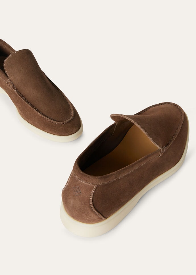 Loro Piana Summer Walk Linen Loafers In Brown For Men Lyst