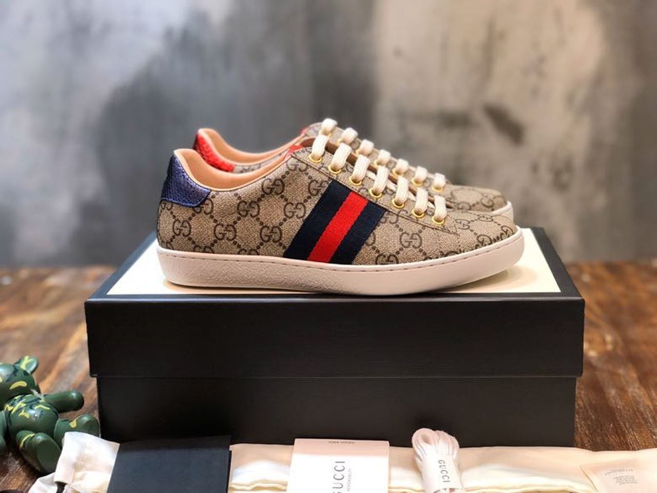 Gucci Women's Ace GG Supreme Sneaker Brown For Women GG 499410 96G50 ...