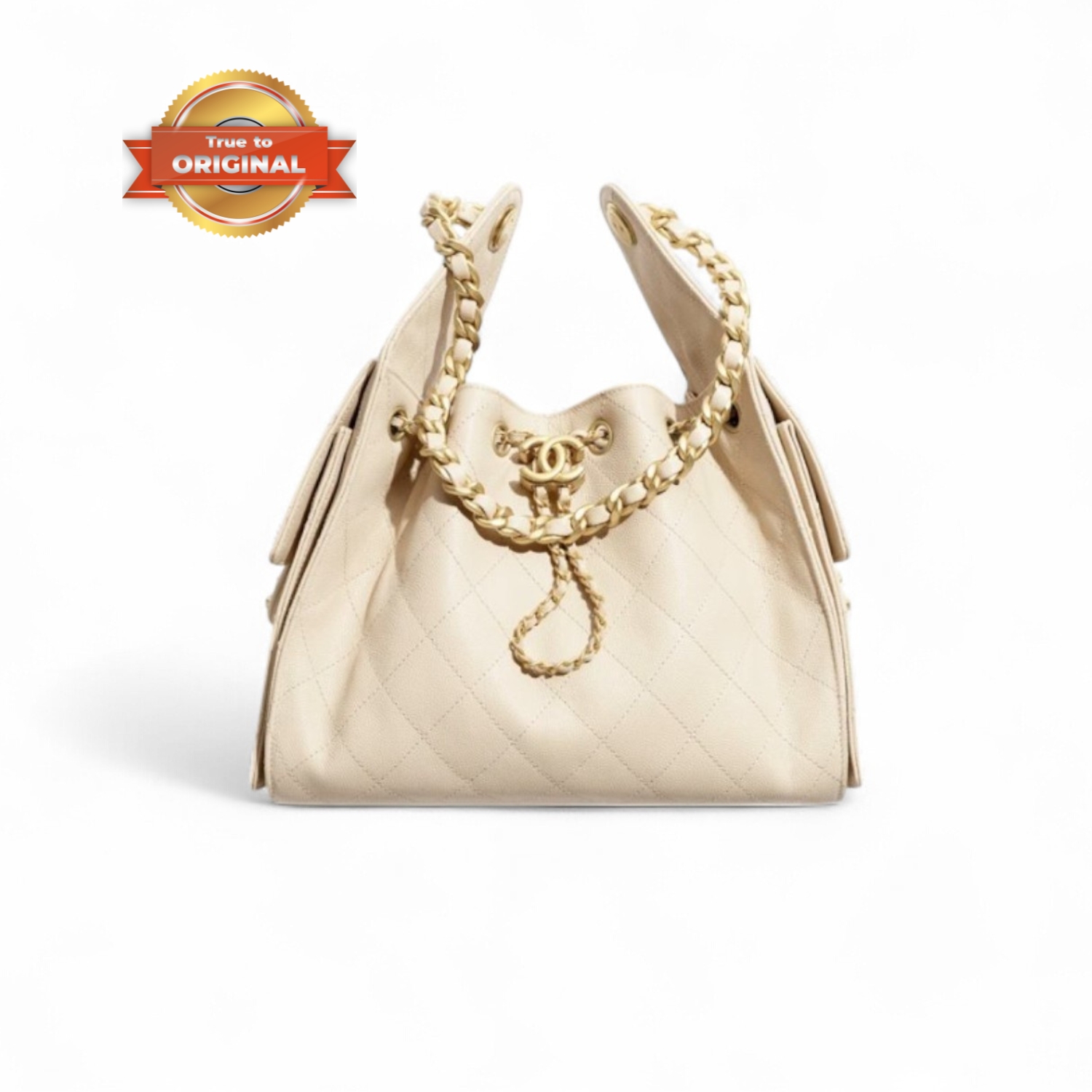 [True-to-ORIGINAL] Chanel 25 Small Handbag Beige For Women 10.2in/26cm ...
