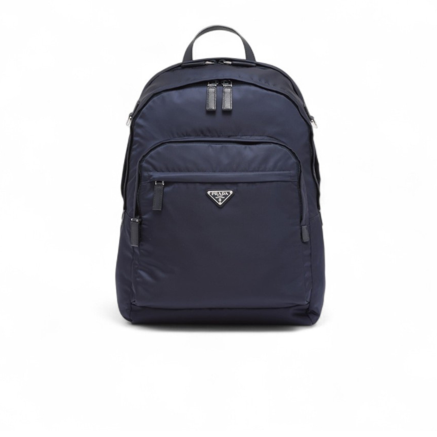 Prada Re-Nylon And Leather Backpack Navy For Men 12.2in/31cm 2VZ048 ...