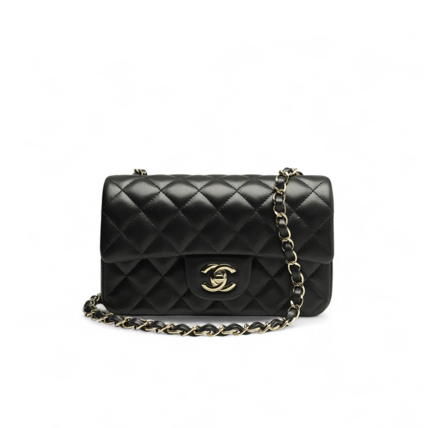 Chanel Classic Flap Bag Gold Toned Hardware Black For Women, Women's ...