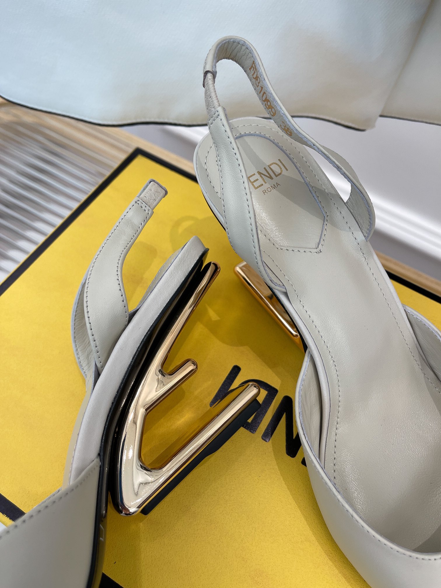 Fendi First Grey High-Heeled Slingbacks For Women - Temafes - The best ...