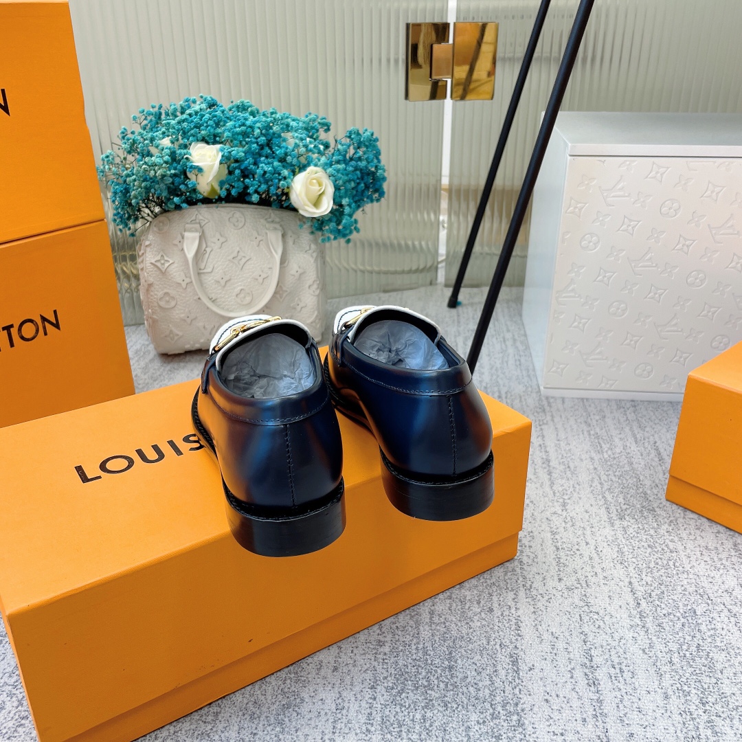 Louis Vuitton Women's Chess Flat Loafe Black And White For Women LV ...