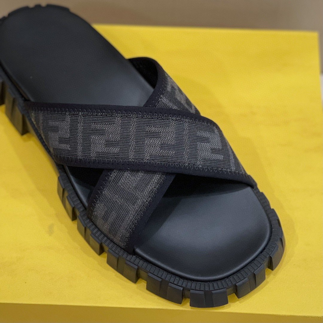 Fendi Force Black Slides For Men - Temafes - The best quality products ...