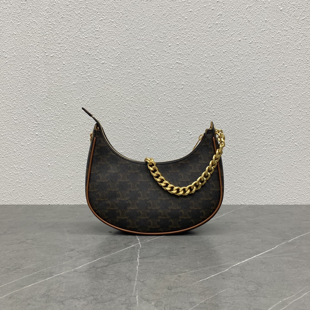 Celine Medium Ava Chain In Triomphe Canvas Tan For Women 10in/25cm ...