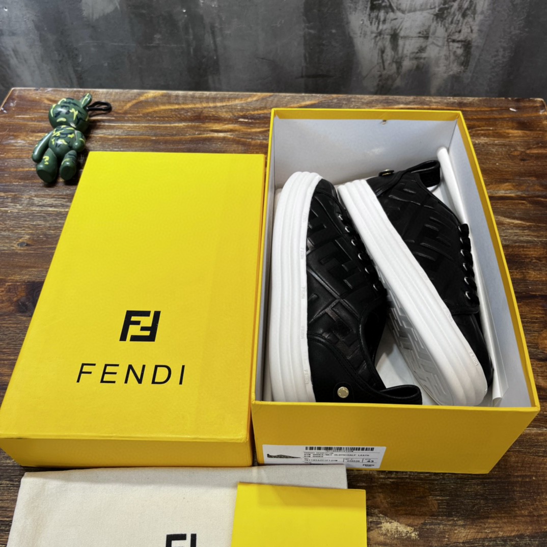 Fendi Force Black Leather Sneakers For Men - Temafes - The best quality ...