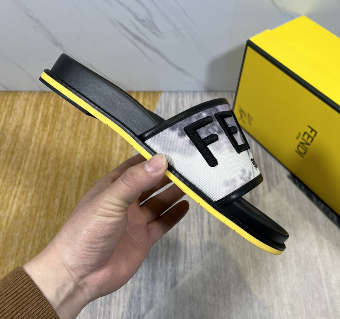 Fendi Force Roma Slides Mix White Grey For Men - Temafes - The best ...