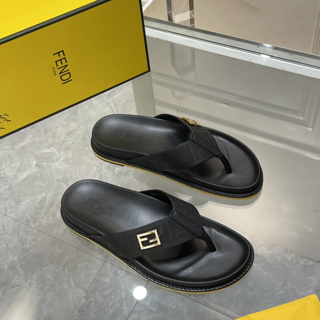 Fendi Slippers Black For Men - Temafes - The best quality products at ...